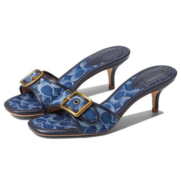 Coach | Shoes | Coach Margot Signature Denim Sandal | Poshmark